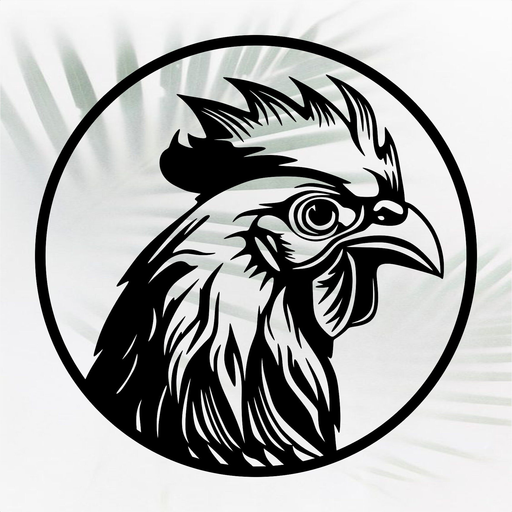 Rooster Scene Dxf, Bird Cut File for Laser Plasma Cnc Metal Decor, Svg ...