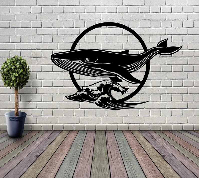 Blue Whale SVG DXF, Whale Cut File for Laser, Dxf for Plasma, Cnc File ...