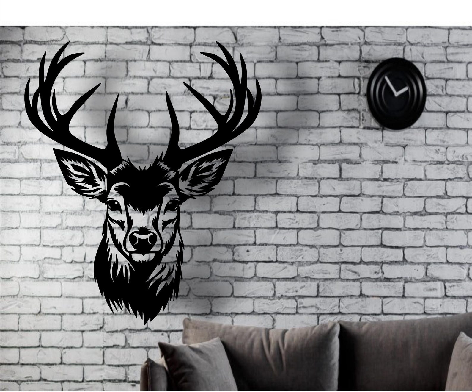 Deer Head Dxf, Animals Cut File for Laser, Plasma Cnc Metal Wall Decor ...