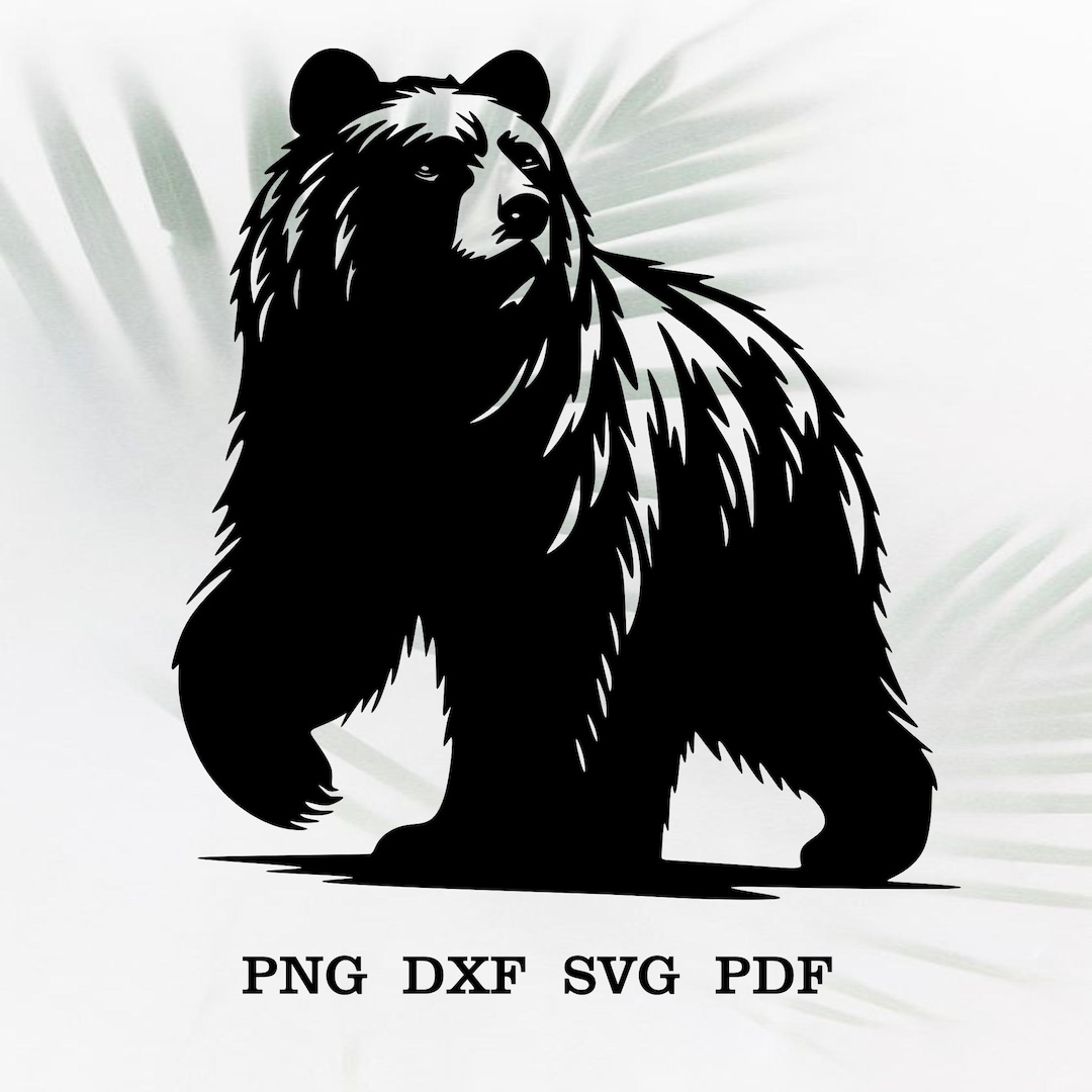 Bear SVG DXF, Animals Cut File Laser, Dxf for Plasma, Grizzly Bear Cnc ...