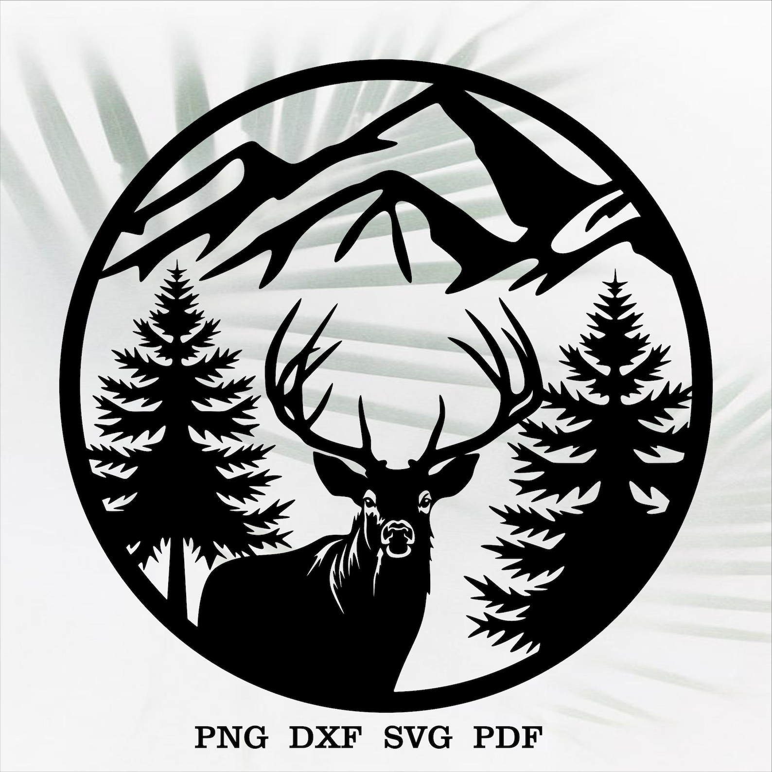 Deer Scene Dxf, Animals Cut File for Laser, Dxf Plasma, Cnc, Metal Wall ...