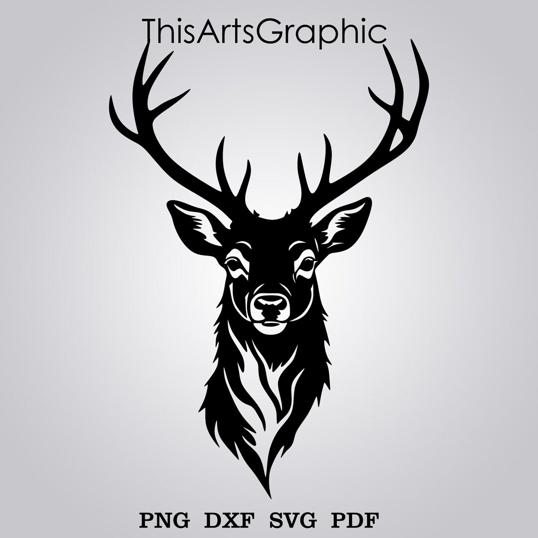 Deer Head Dxf, Animals Cut File for Laser, Plasma Cnc Metal Wall Decor ...