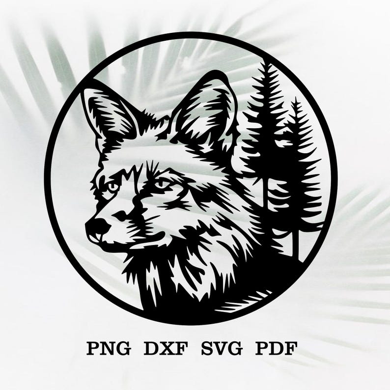 Fox SVG DXF, Animals Cut File Laser, Wildlife Cnc Wood Wall Decor, Fox ...