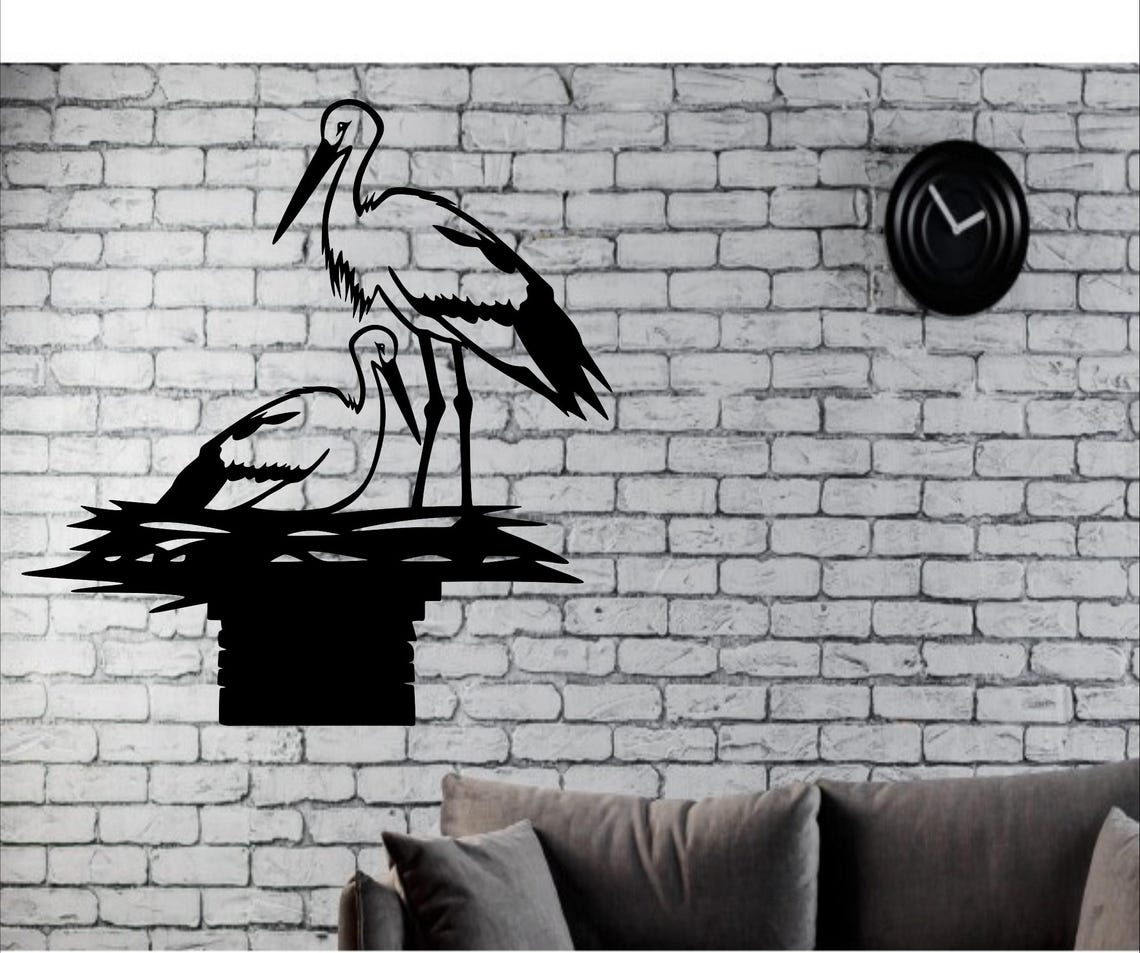 Stork SVG Cut File for Cricut, Silhouette, Digital Download, Printable ...