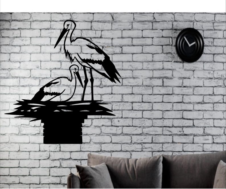 Stork SVG Cut File for Cricut, Silhouette, Digital Download, Printable ...