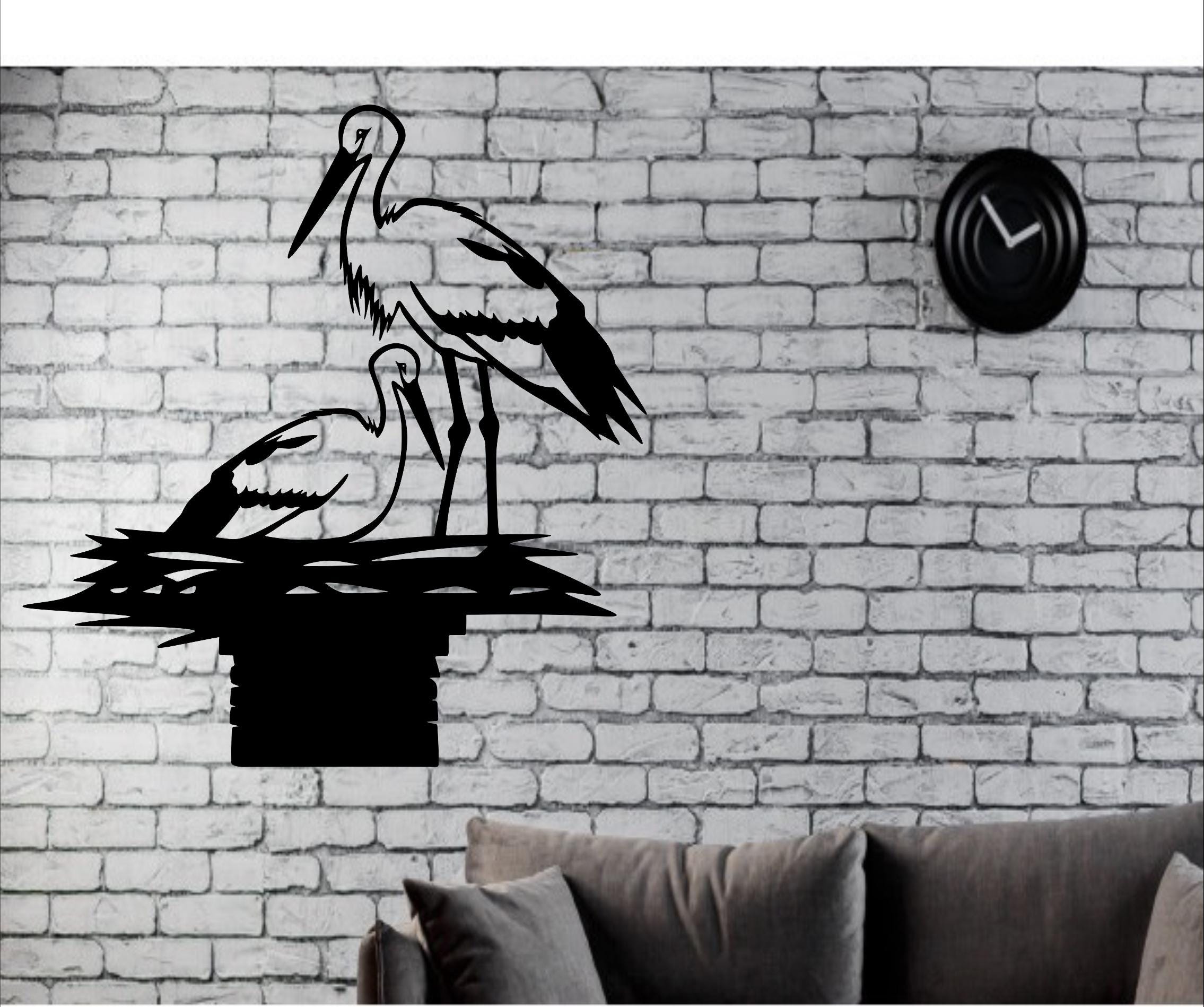 Stork SVG Cut File for Cricut, Silhouette, Digital Download, Printable ...