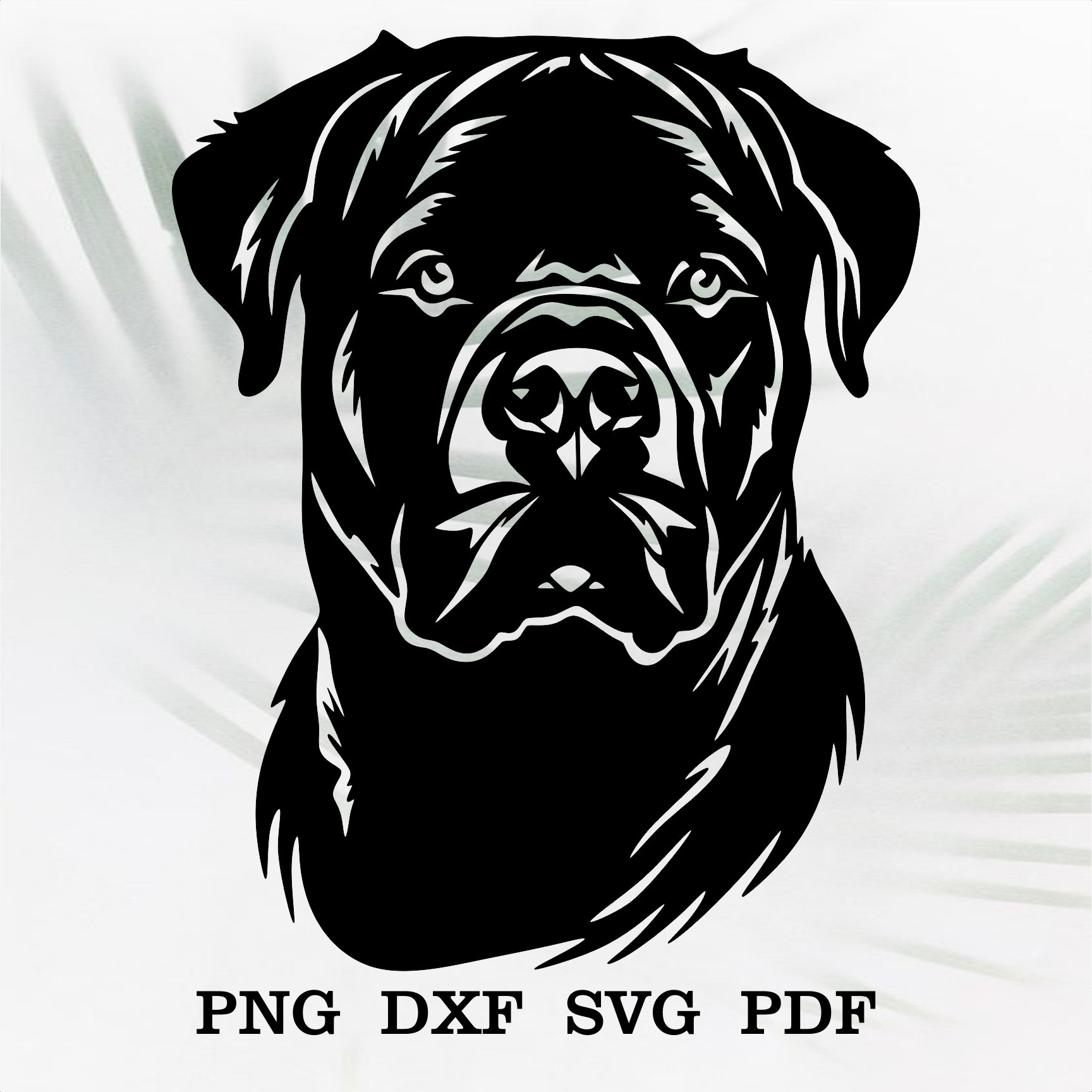 Rottweiler SVG, Silhouette Dxf, Dog SVG Files for Cricut, Clipart, Png ...