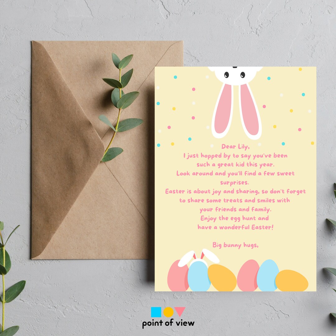 Easter Bunny Letter Easter Egg Hunt Editable and Printable by Point of ...