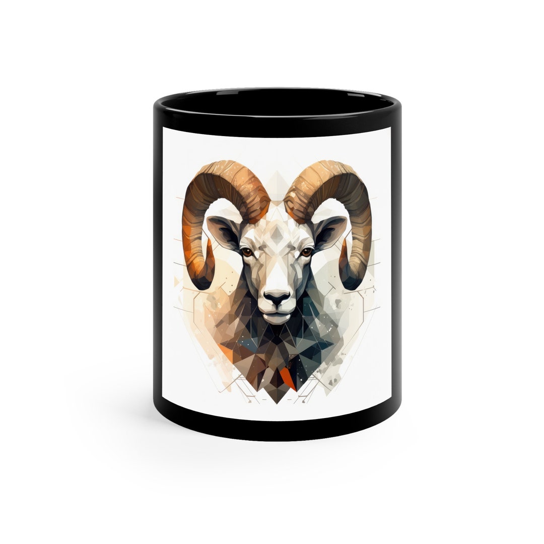 Ram Wildlife Mug, Ram Coffee Cup, Ram Mug, 11oz Ceramic Mug, Animal ...