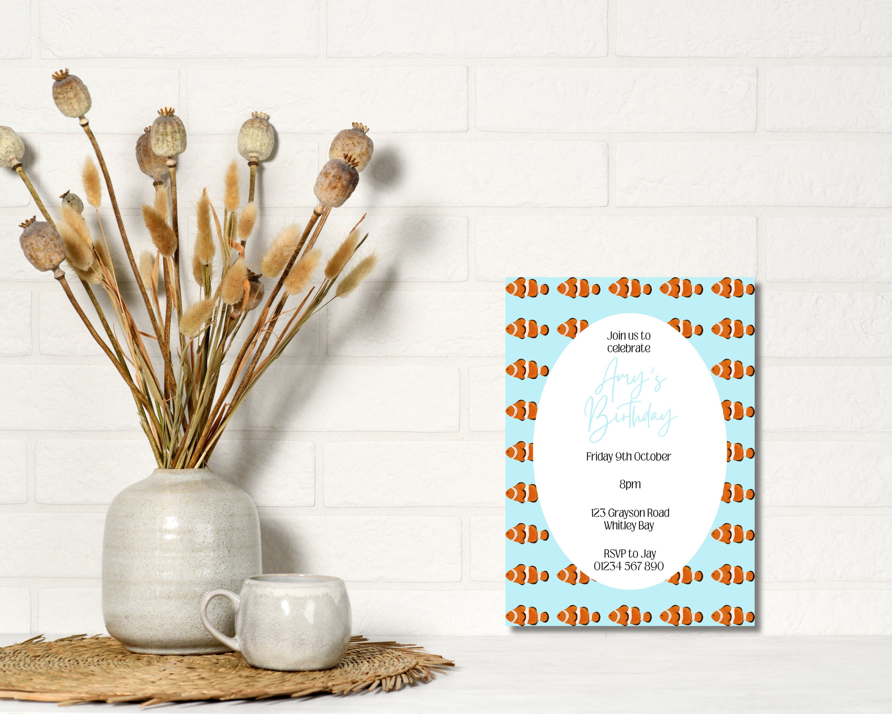 Finding Nemo Birthday Party Invitation | Editable Dory Invite | Under ...