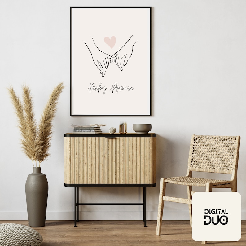 Pinky Promise A4 Printable Digital Wall Art - Etsy