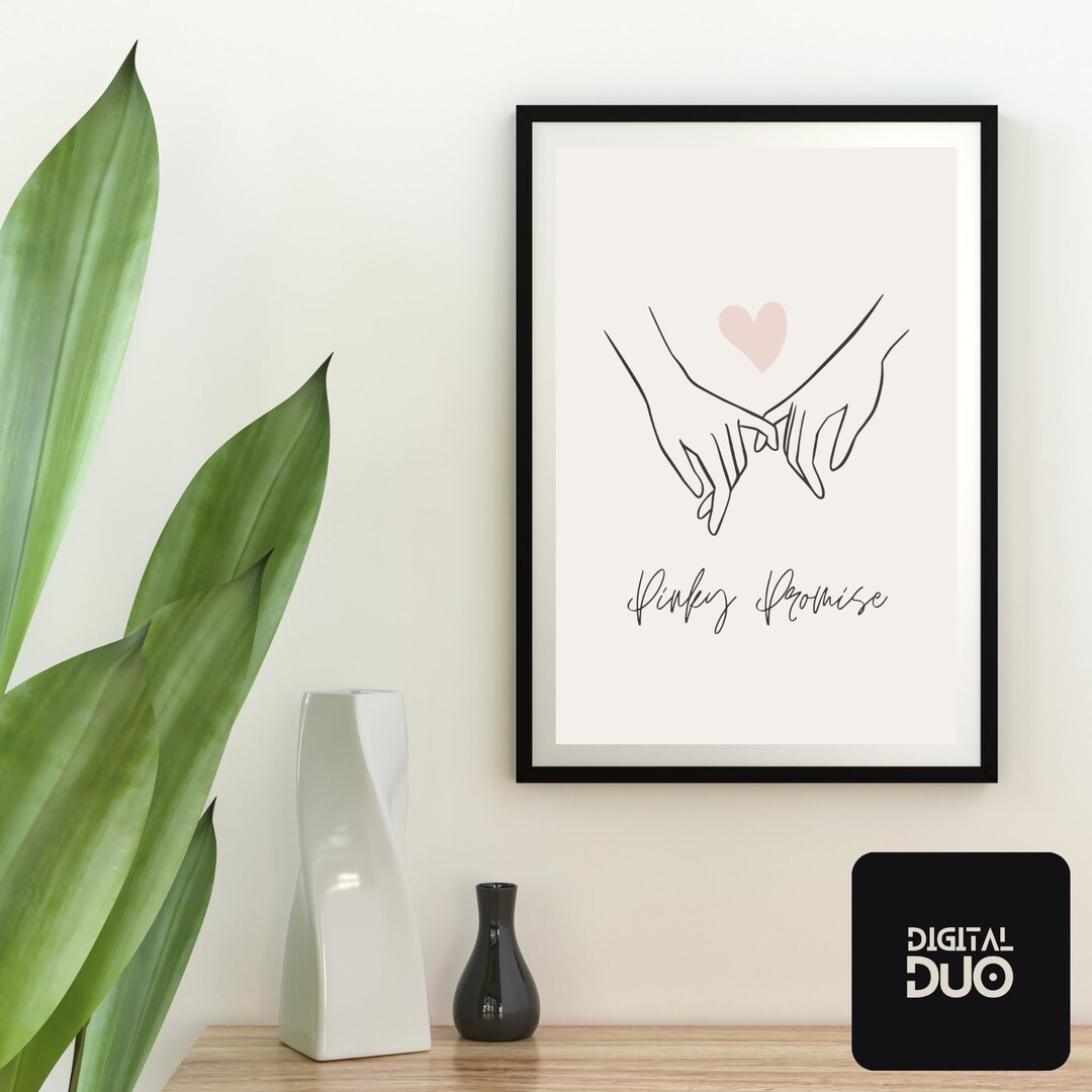 Pinky Promise A4 Printable Digital Wall Art - Etsy