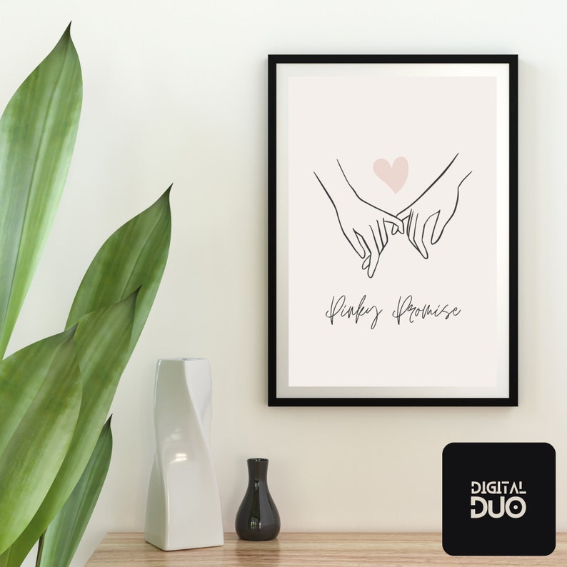 Pinky Promise A4 Printable Digital Wall Art - Etsy