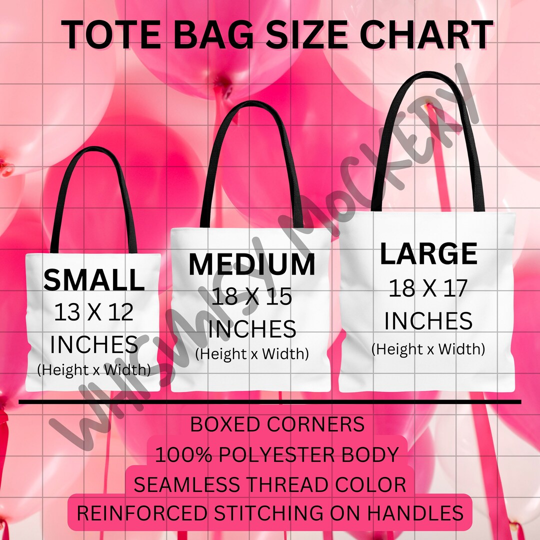 AOP Tote Bag Size Chart Tote Bag Size Guide Sizing Guide Printify Tote Bag AOP Size Chart JPG ...