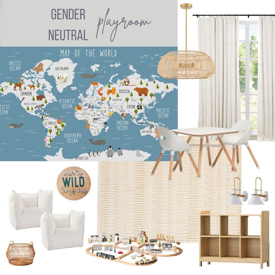 Gender Neutral Playroom Mood Board - Etsy