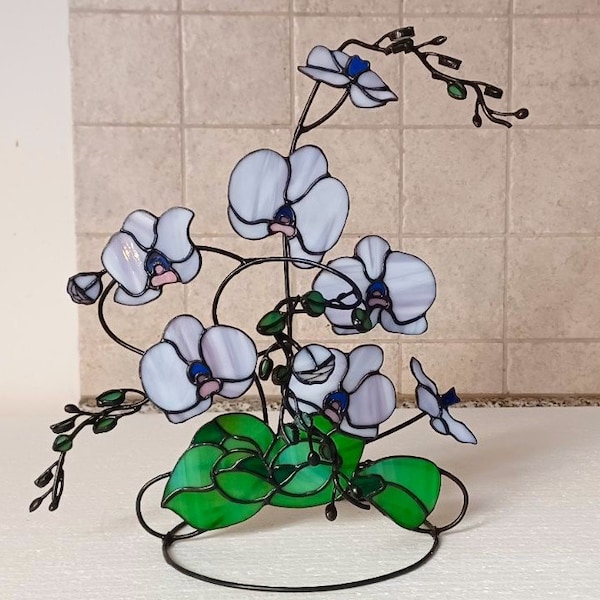 Stained Glass Orchids - Etsy