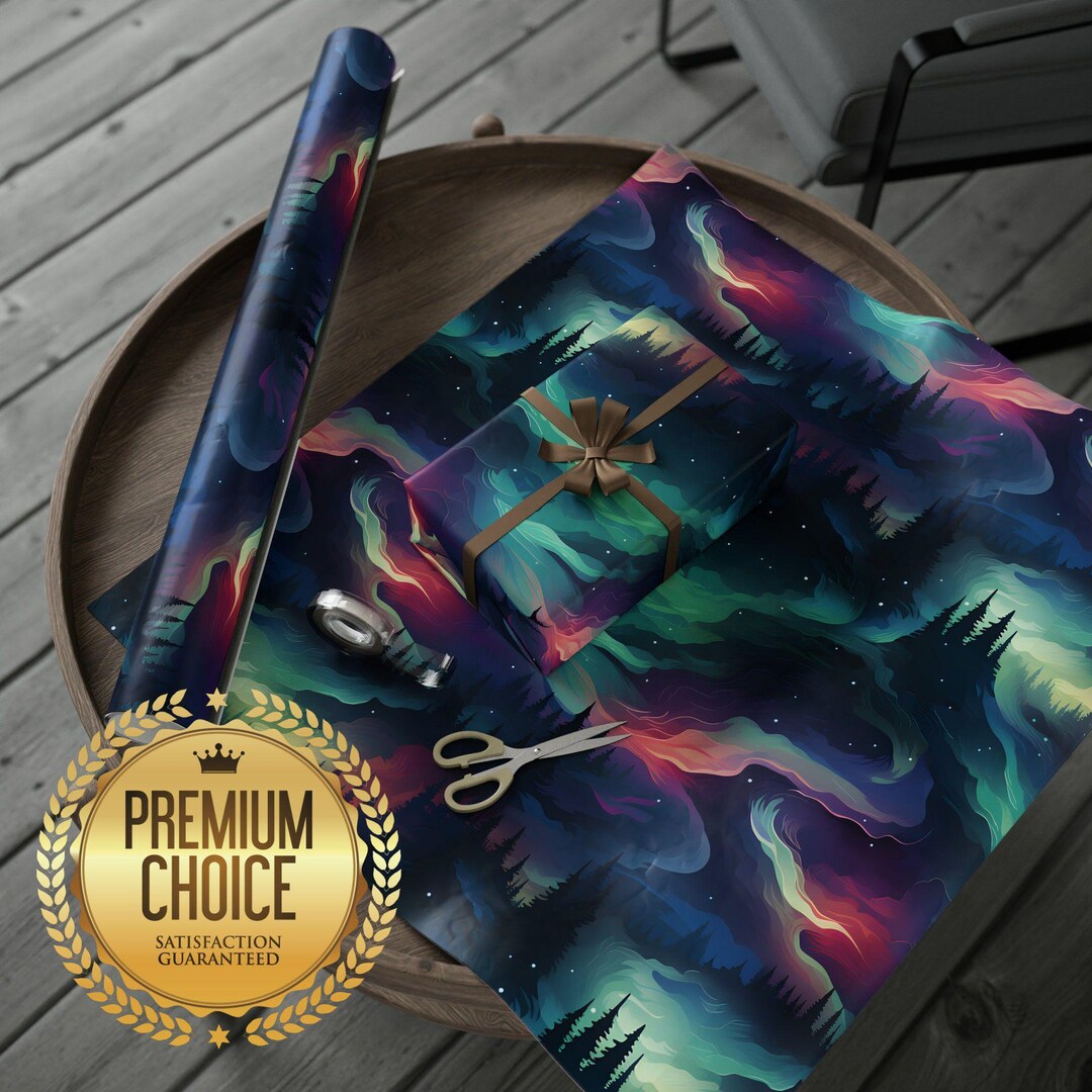 Northern Lights Aurora Borealis Themed Christmas Holiday Winter ...