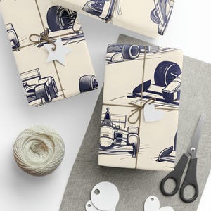Race Car Sketch Wrapping Paper for Kids Parties, Birthdays, Christmas ...