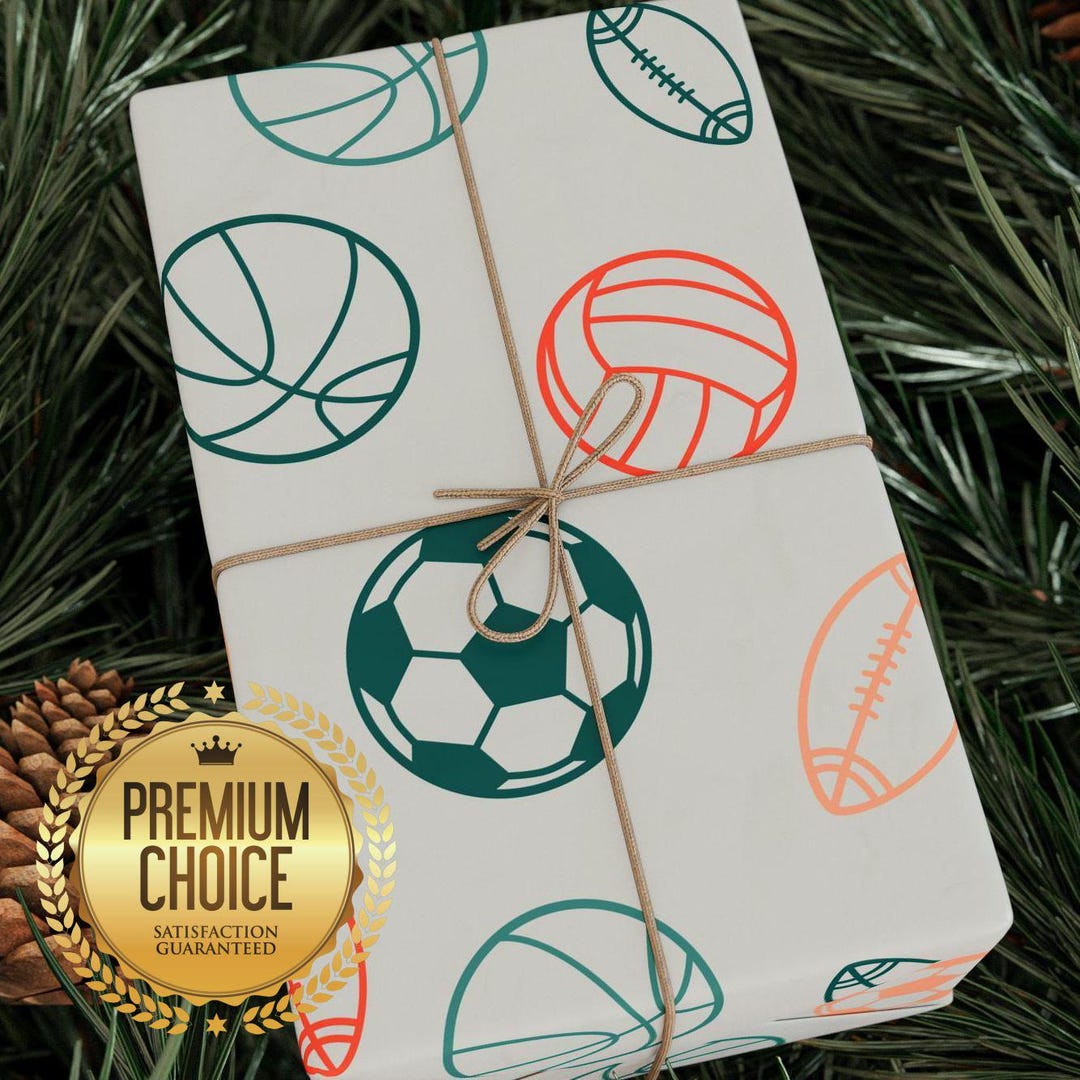 Colorful Sports Wrapping Paper, Sports Gift Wrapping Paper for ...