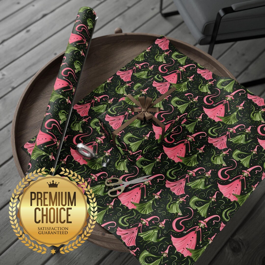 Elphaba and Galinda Inspired Gift Wrap Paper, Witches of Wicked ...