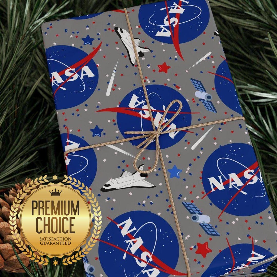 NASA Wrapping Paper Rolls, Space Shuttle Gift Wrap for Space Lovers ...