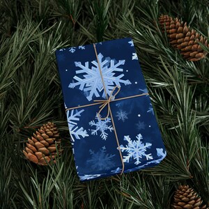 Snowflake Icy Wrapping Paper Rolls, Elegant Frozen Gift Wrap, Winter ...