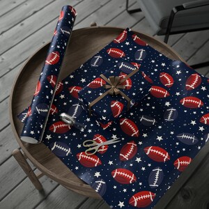 Football Themed Wrapping Paper | Boys Birthday Gift Wrap, Superbowl ...