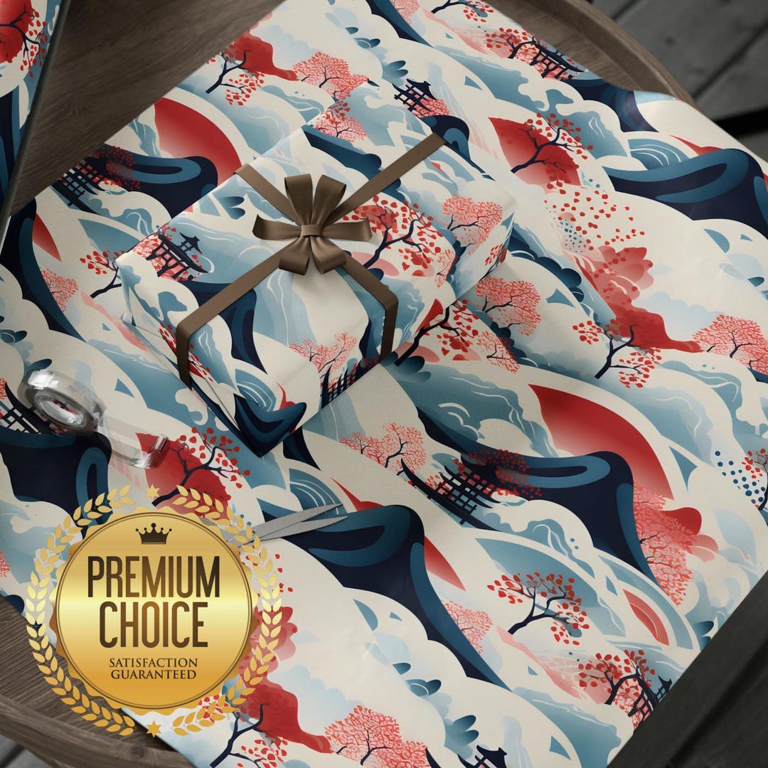 Japan Wrapping Paper Rolls, Japanese Gift Wrap, Travel Wrapping Paper ...