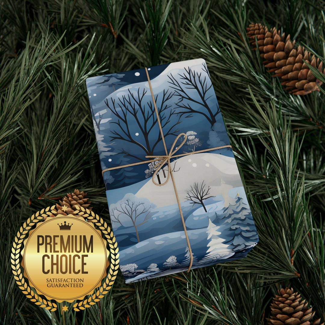 Winter Wonderland Wrapping Paper Rolls, Elegant Gift Wrap, Snowy ...