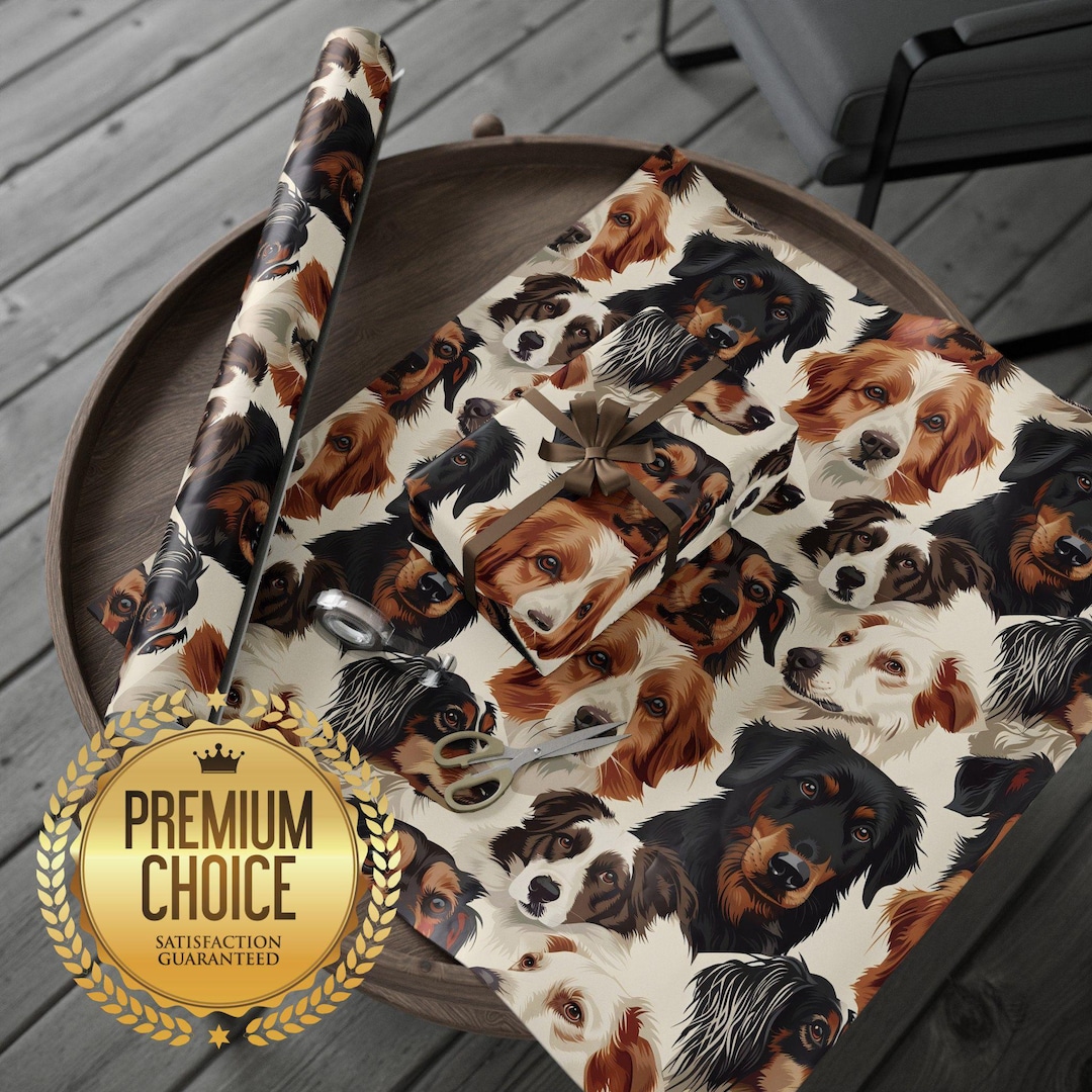 Cutest Dogs Wrapping Paper for Birthdays and Christmas, Kids Dog Gift ...