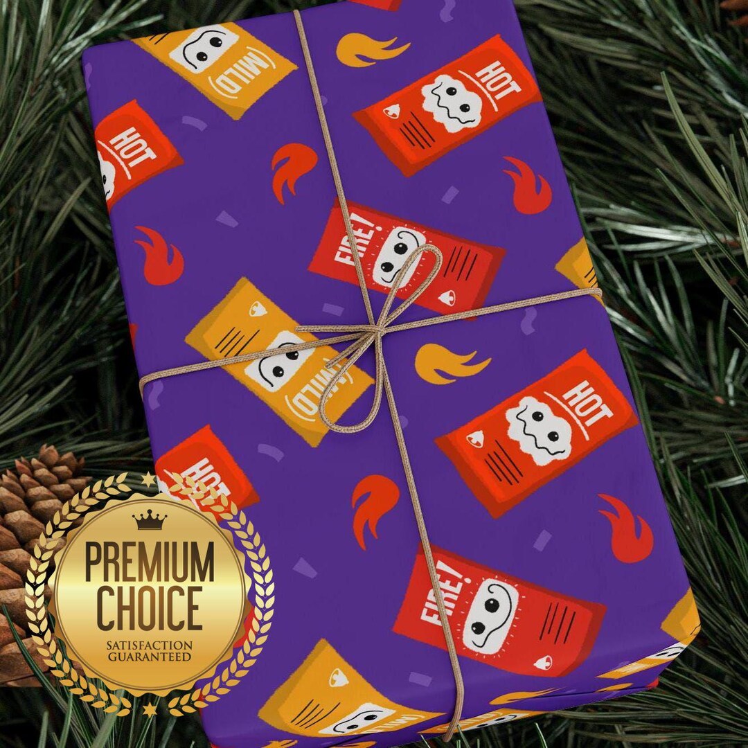 Taco Bell Sauce Packets Gift Wrap Hot Sauce Wrapping Paper for Taco ...