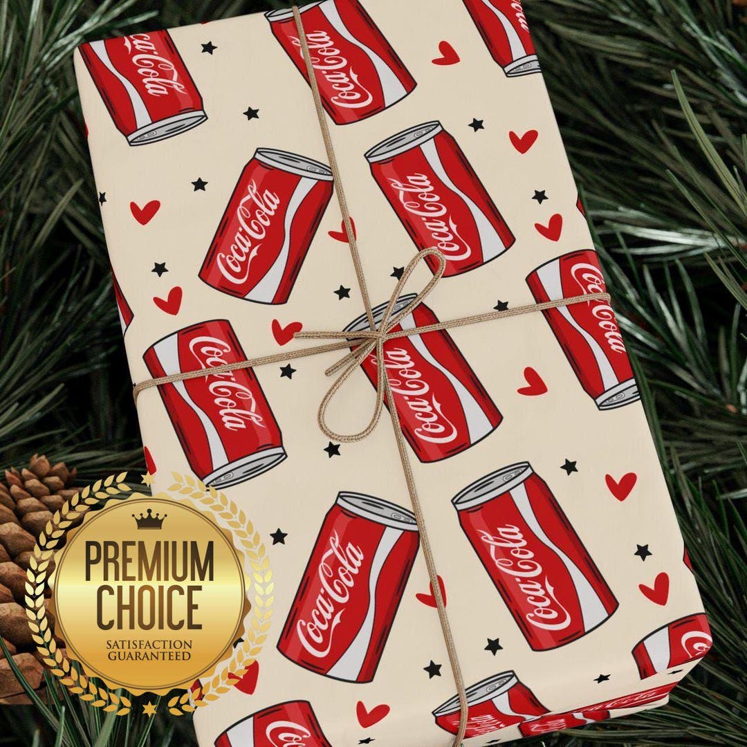 Coca Cola Wrapping Paper | Fun and Quirky Classic Coke Soda Can Gift ...