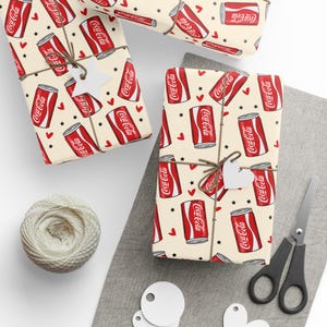 Coca Cola Wrapping Paper | Fun and Quirky Classic Coke Soda Can Gift ...