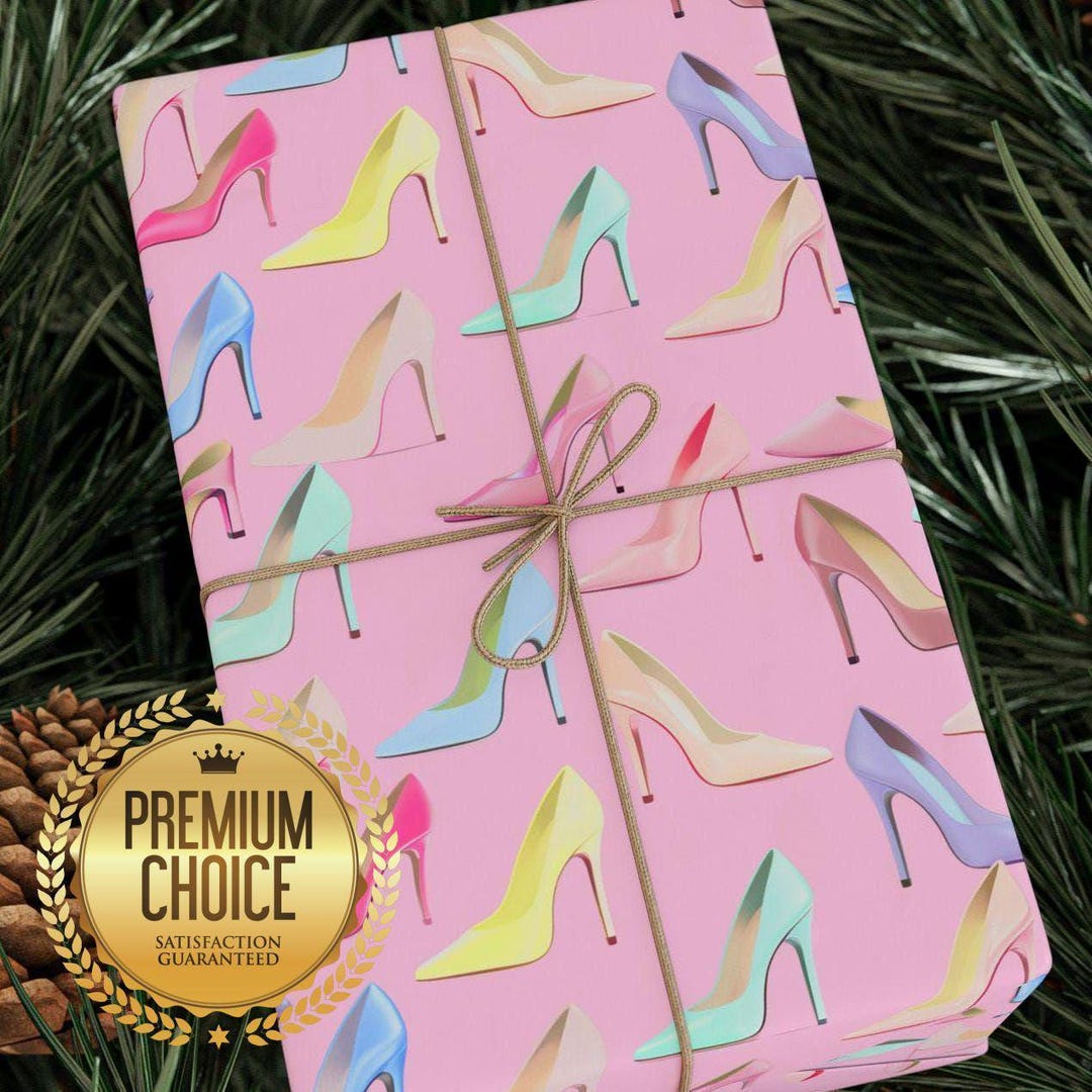 Pastel High Heel Shoe Gift Wrapping Paper: Fashionista Style - Etsy