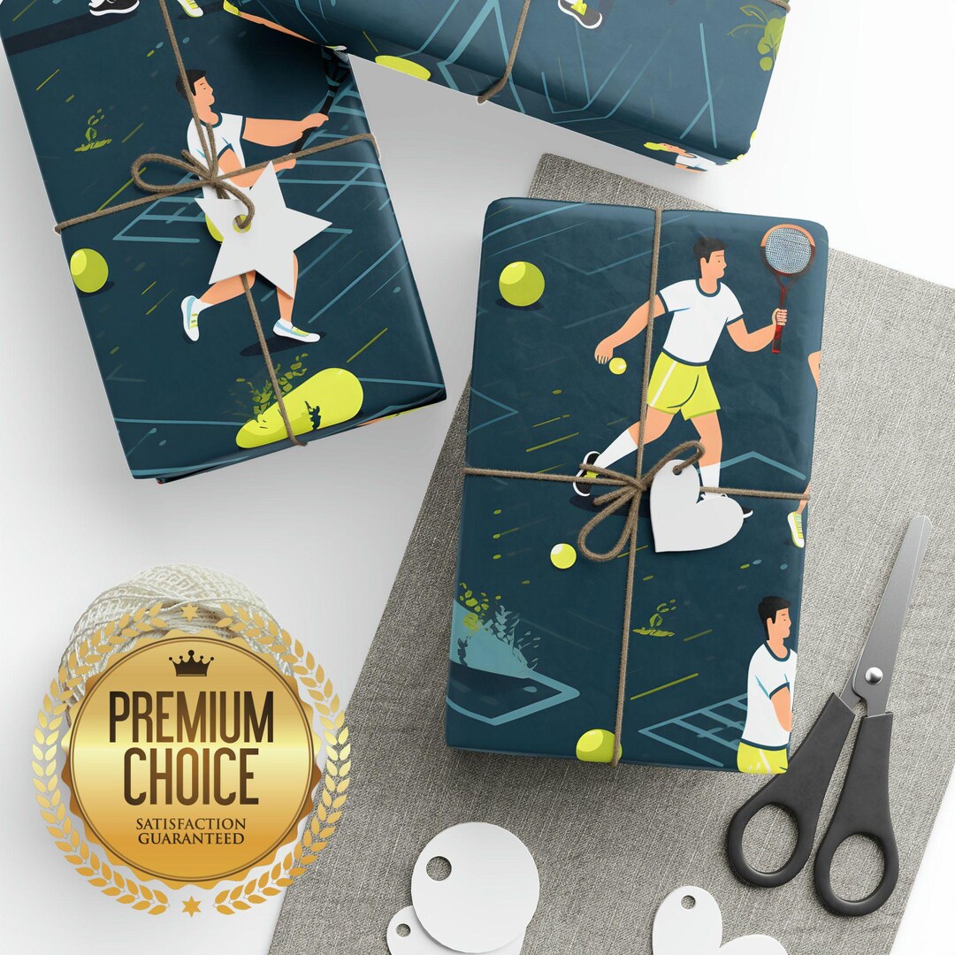 Tennis Lover Wrapping Paper for Kids Parties, Birthdays, Christmas ...