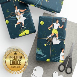 Tennis Lover Wrapping Paper for Kids Parties, Birthdays, Christmas ...