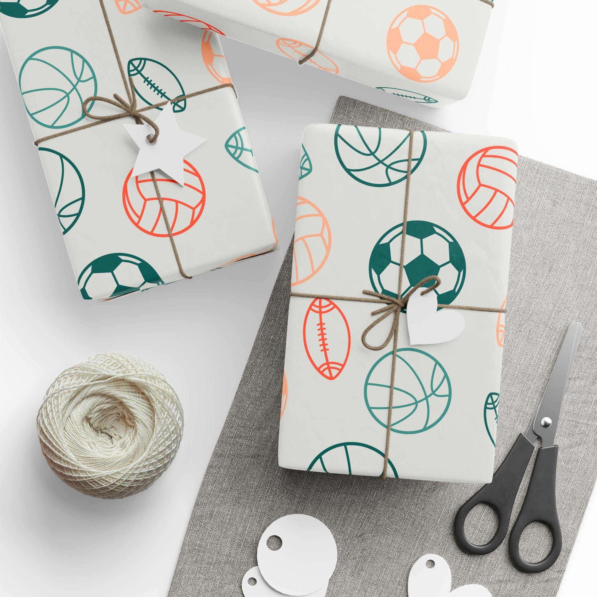 Colorful Sports Wrapping Paper, Sports Gift Wrapping Paper for ...