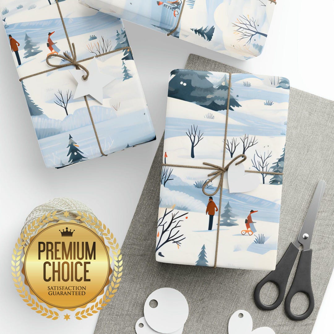 Winter Wonderland Wrapping Paper Rolls, Elegant Gift Wrap, Snowy ...