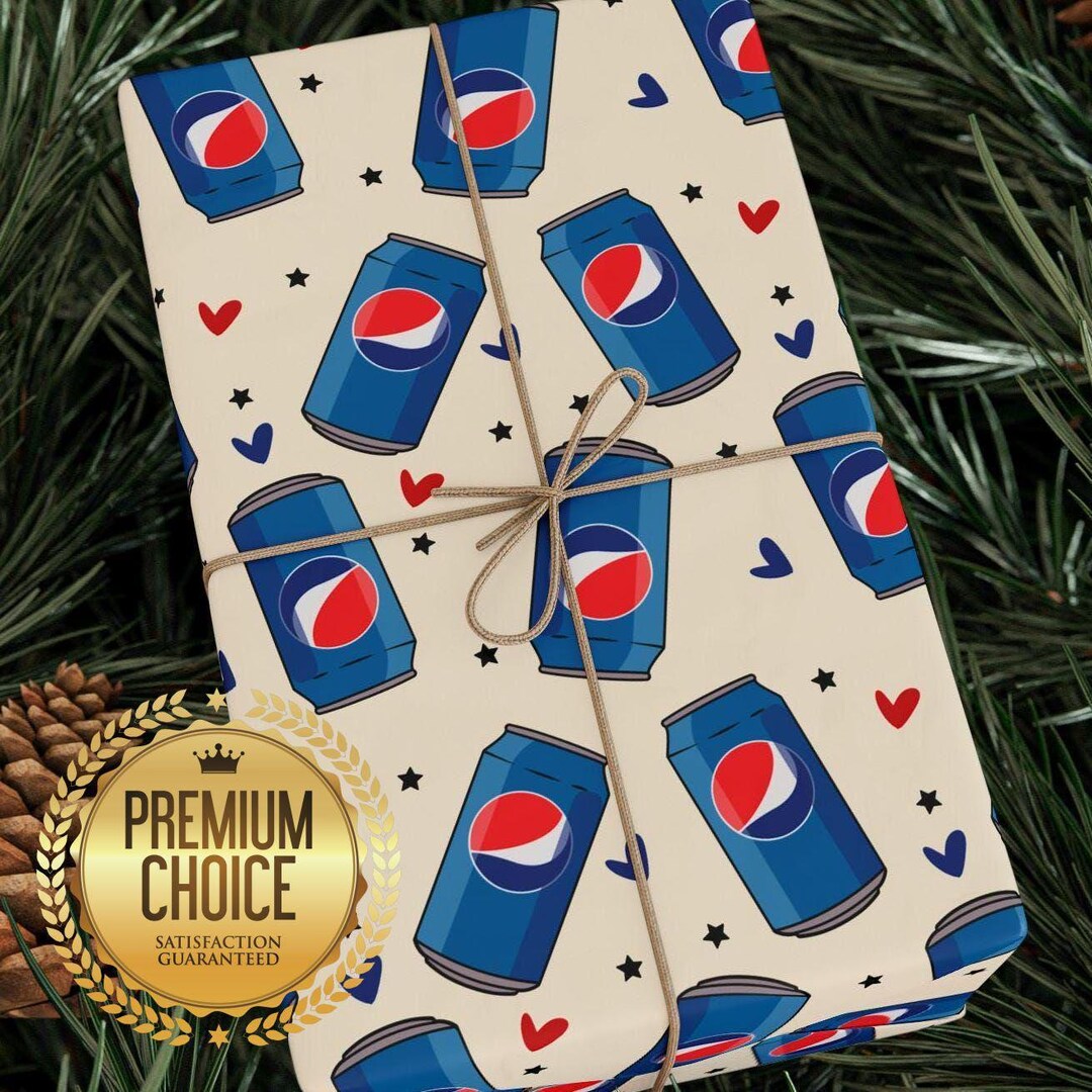 Pepsi Wrapping Paper | Fun and Quirky Classic Pepsi Cola Soda Can Gift ...
