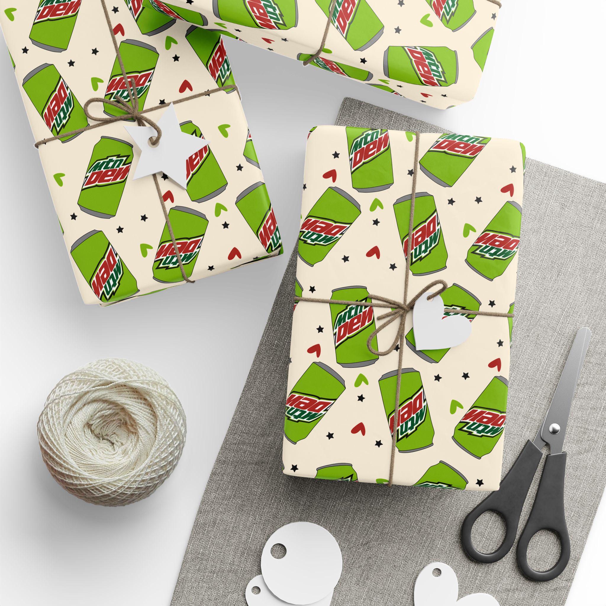 Mountain Dew Wrapping Paper | Fun and Quirky Mt. Dew Soda Can Gift Wrap ...