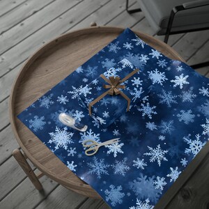 Snowflake Icy Wrapping Paper Rolls, Elegant Frozen Gift Wrap, Winter ...