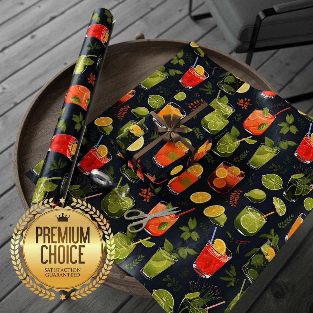 Aperol SPRITZ Funny GIFT WRAPPING Paper, Dirty 30 Margarita Cocktail ...