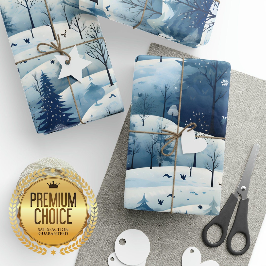 Winter Wonderland Wrapping Paper Rolls, Elegant Gift Wrap, Snowy ...