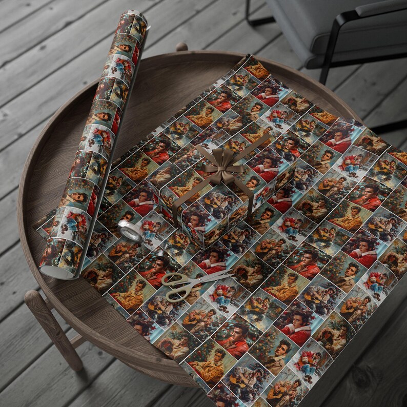 Elvis Presley Christmas Wrapping Paper | Vintage Rock 'n' Roll Gift ...