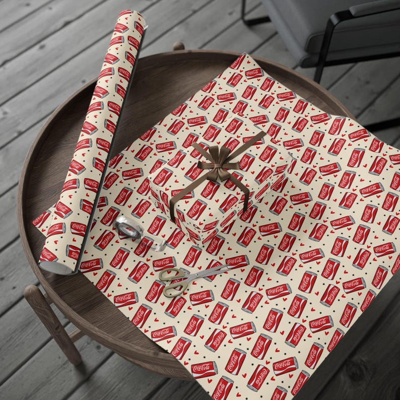 Coca Cola Wrapping Paper | Fun and Quirky Classic Coke Soda Can Gift ...