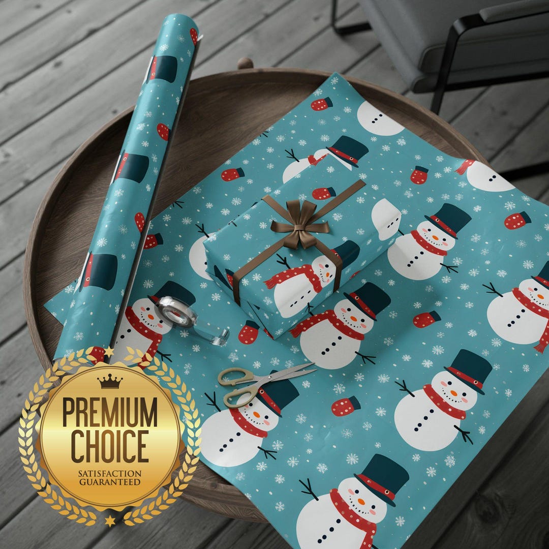 Frosty the Snowman Inspired Christmas Wrapping Paper Rolls, Snowman ...