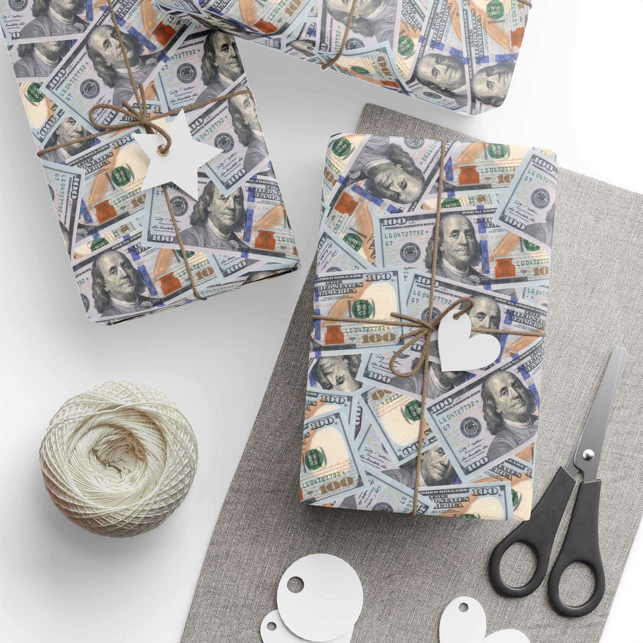 Money Wrapping Paper | Hundred Dollar Bill Gift Wrap for Birthdays ...