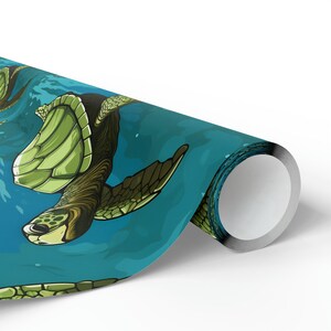 Sea Turtle Gift Wrapping Paper for Kids Birthdays, Christmas, Sea ...