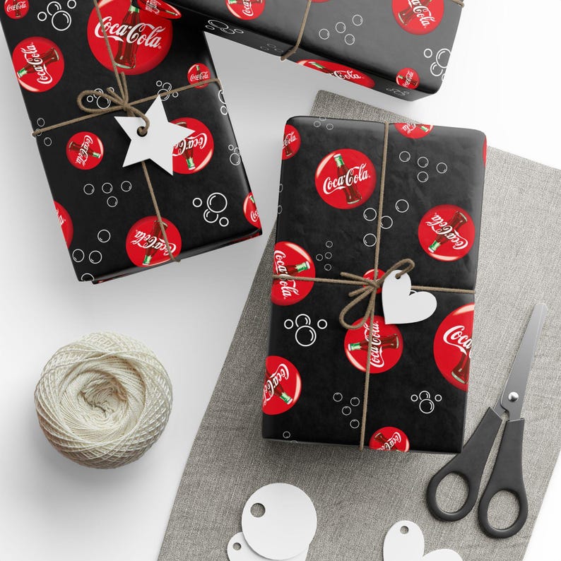 Coca-cola Classic Wrapping Paper | Iconic Soda Bottle Design Gift Wrap ...