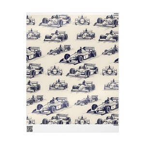 Race Car Sketch Wrapping Paper for Kids Parties, Birthdays, Christmas ...